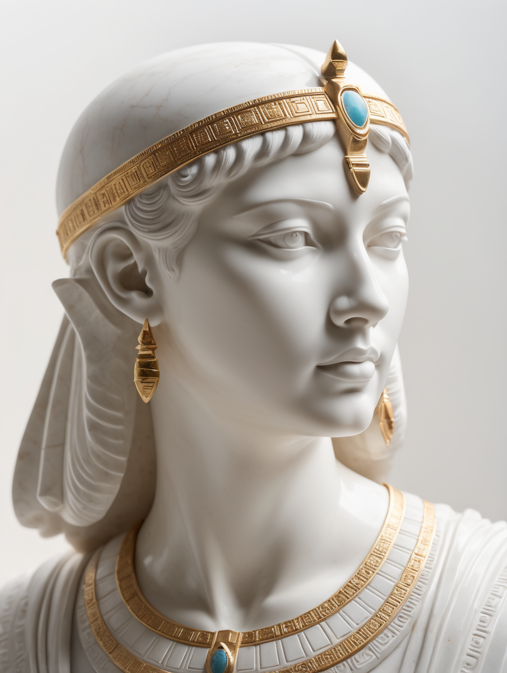 Premium Free ai Images | cleopatra marble statue