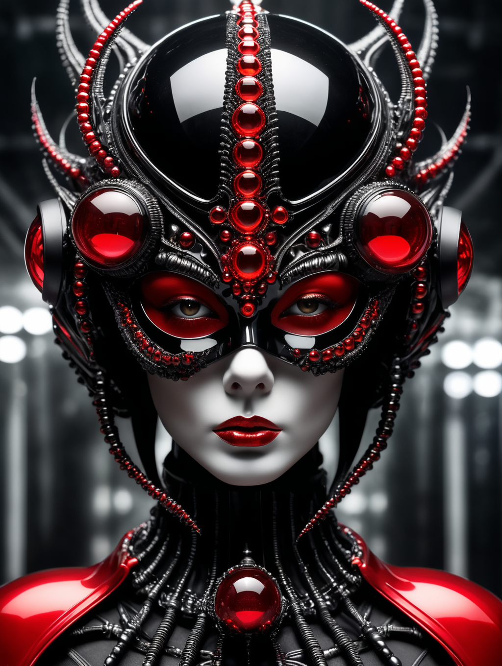 Premium Free ai Images | giger humanoid octoupus king queen with crown ...