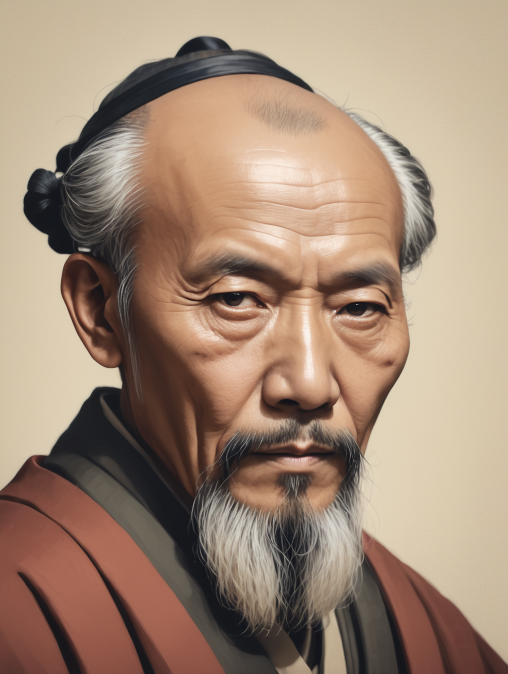 Premium Free ai Images | xunzi philosopher portrait