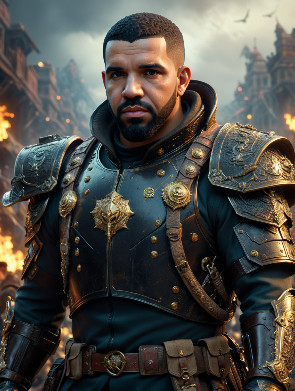 Premium Free ai Images | drake as general