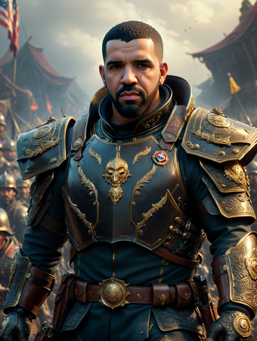 Premium Free ai Images | drake as general