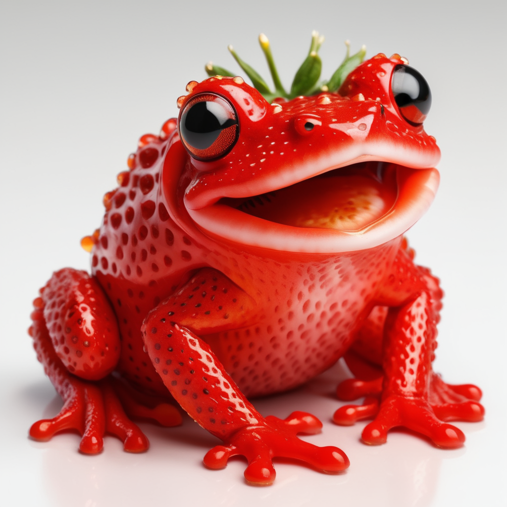 Premium Free ai Images | isolate realistic happy bright red strawberry ...