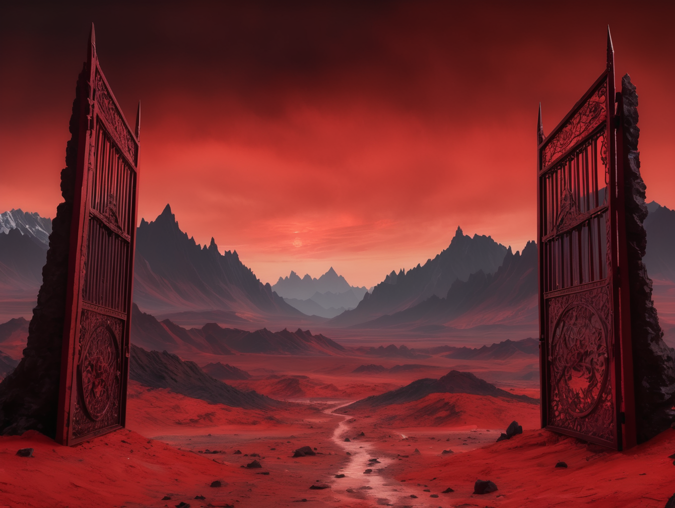 Premium Free ai Images | the gates of hell stand open beyond them is ...