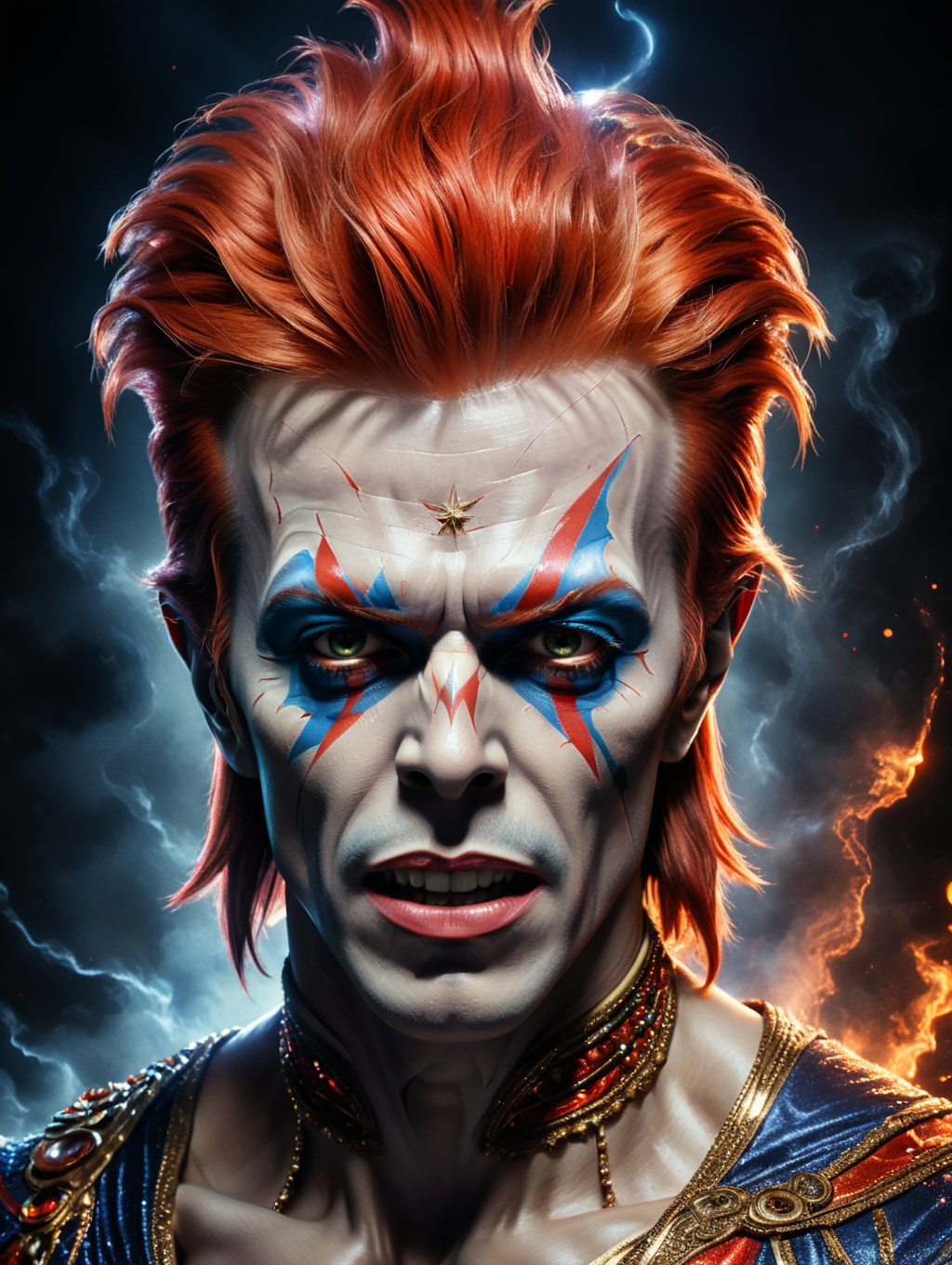 Premium Free ai Images | aladdin sane wallpaper david bowie