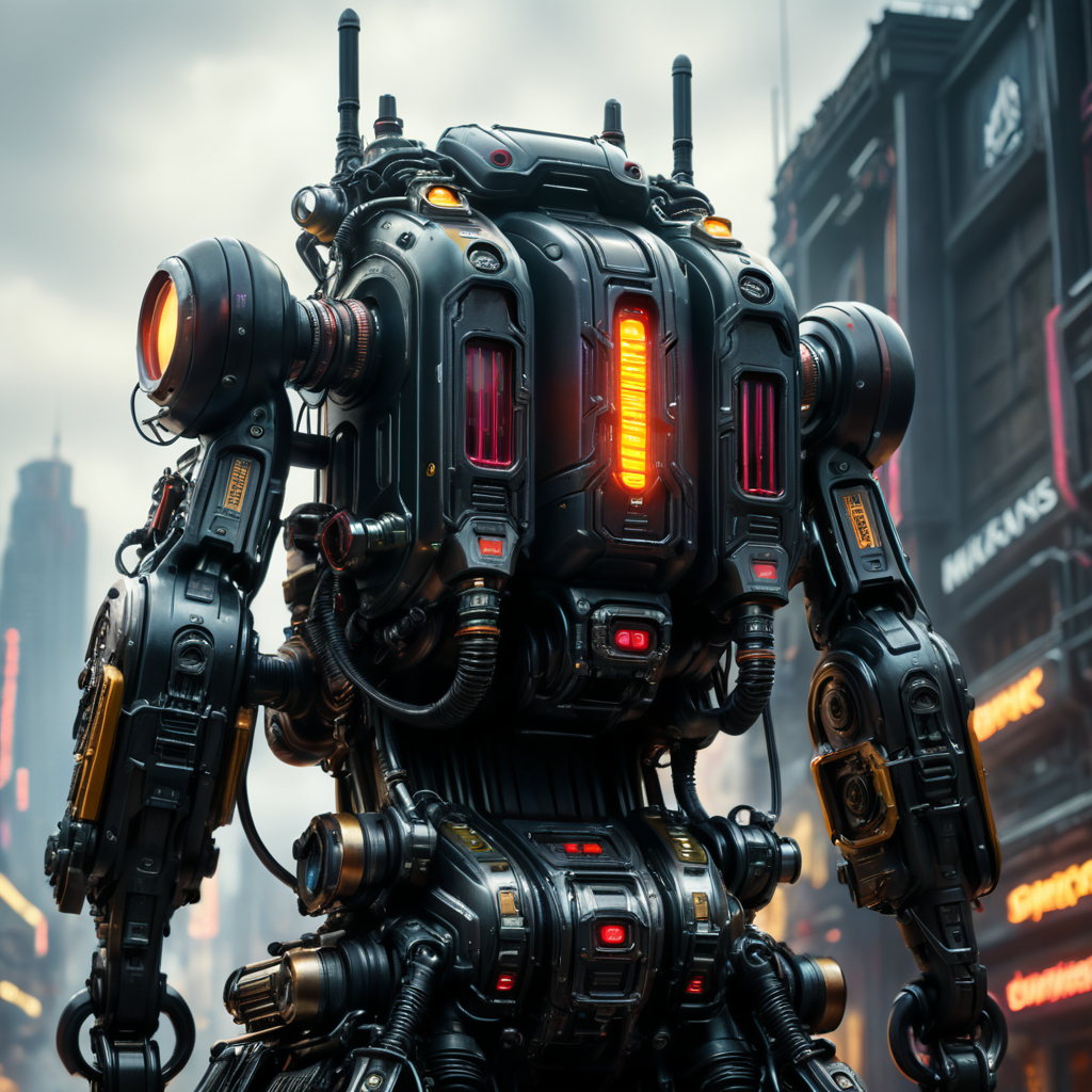 Premium Free ai Images | cyberpunk jetpack