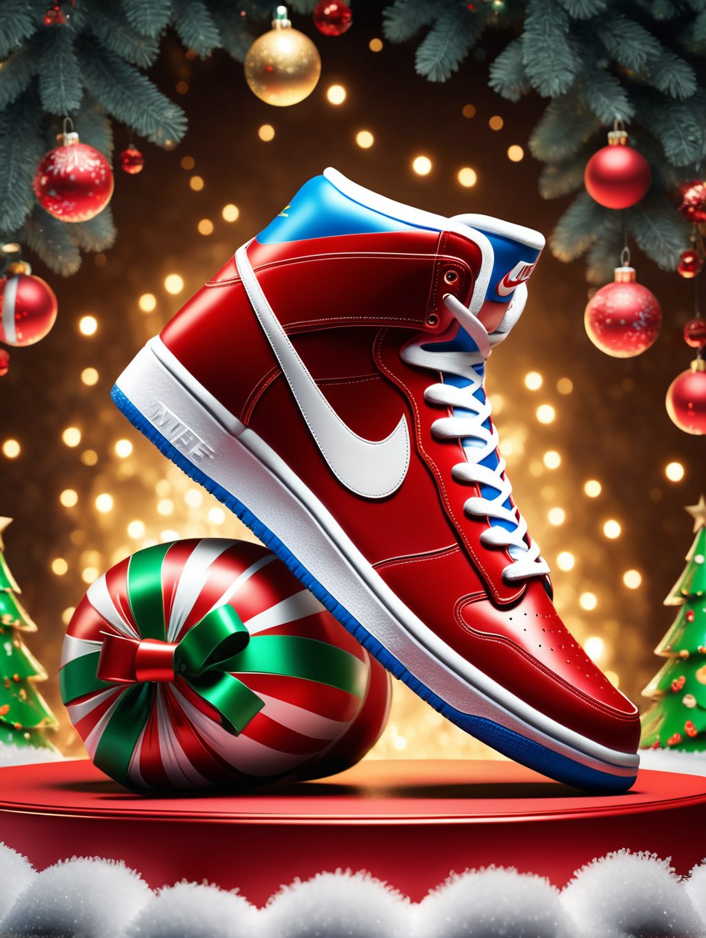 Premium Free ai Images | sneakers by nike designed for santa claus ...