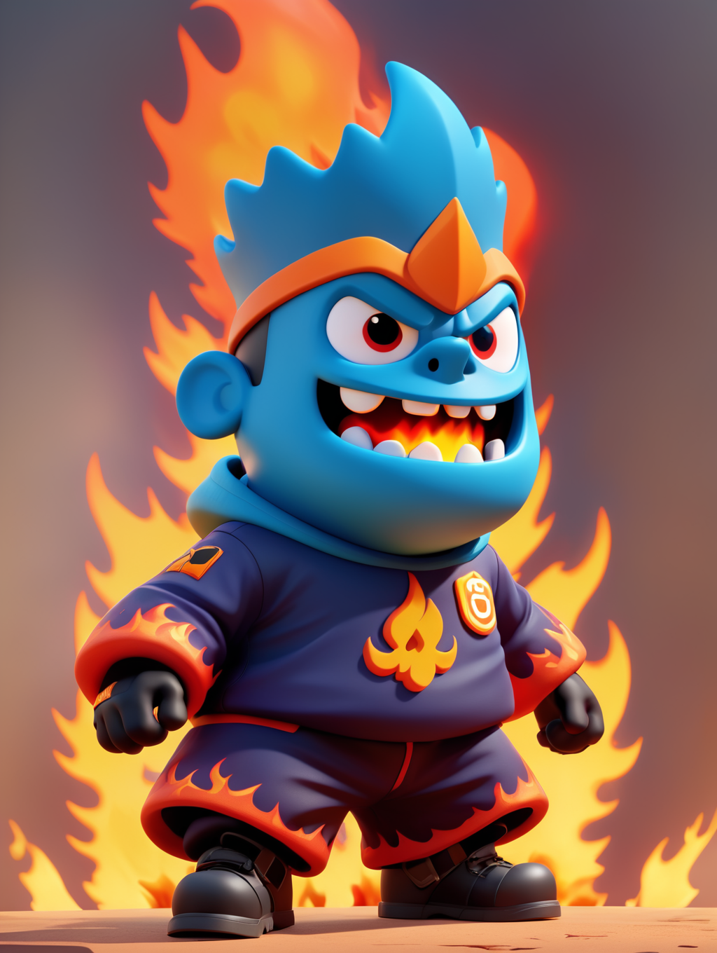Premium Free ai Images | brawl stars character named flint human ...