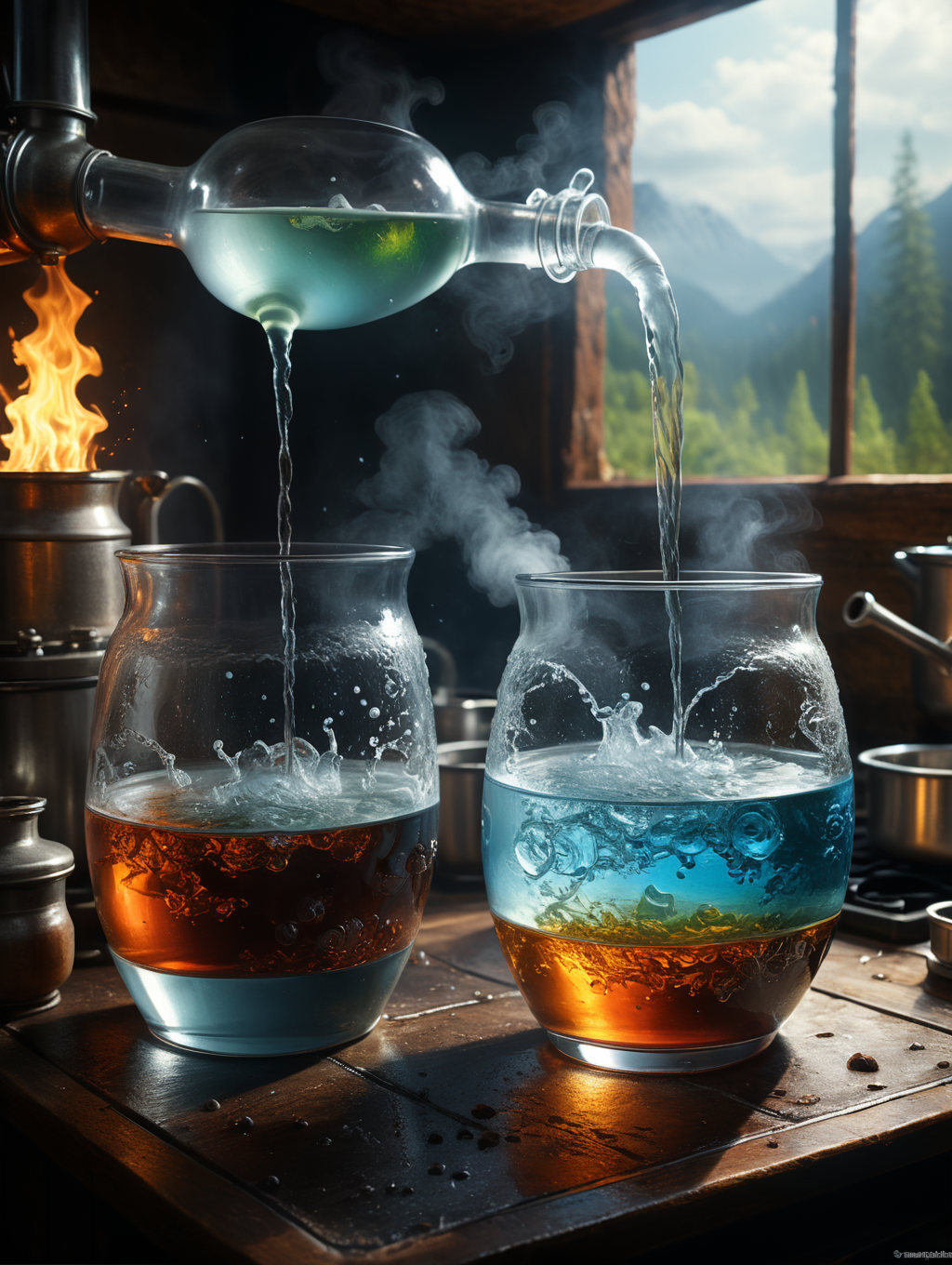 Premium Free ai Images | generate an image of water purification by ...