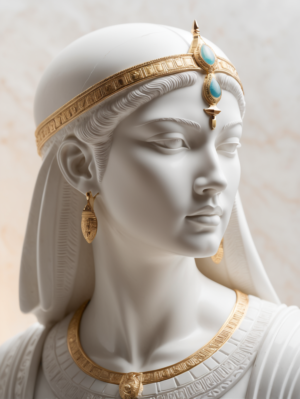 Premium Free ai Images | cleopatra marble statue