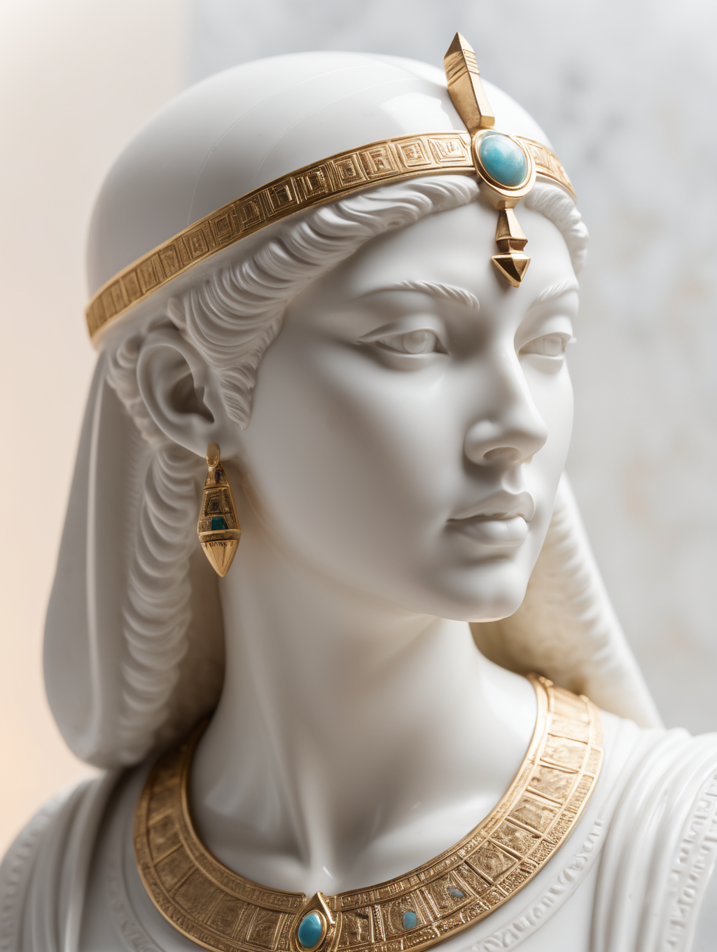 Premium Free ai Images | cleopatra marble statue