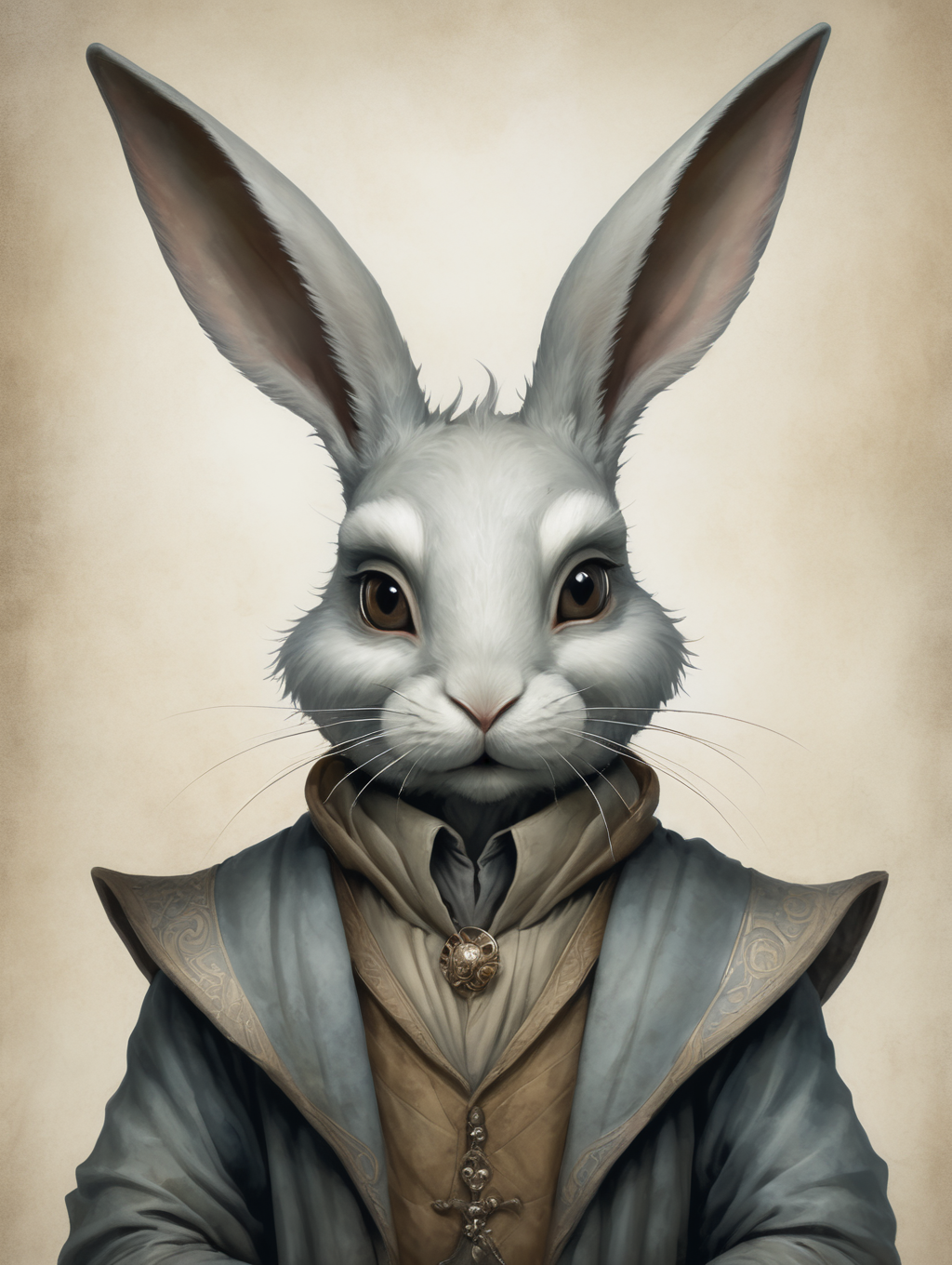 Premium Free ai Images | bunny character in the style of brian froud