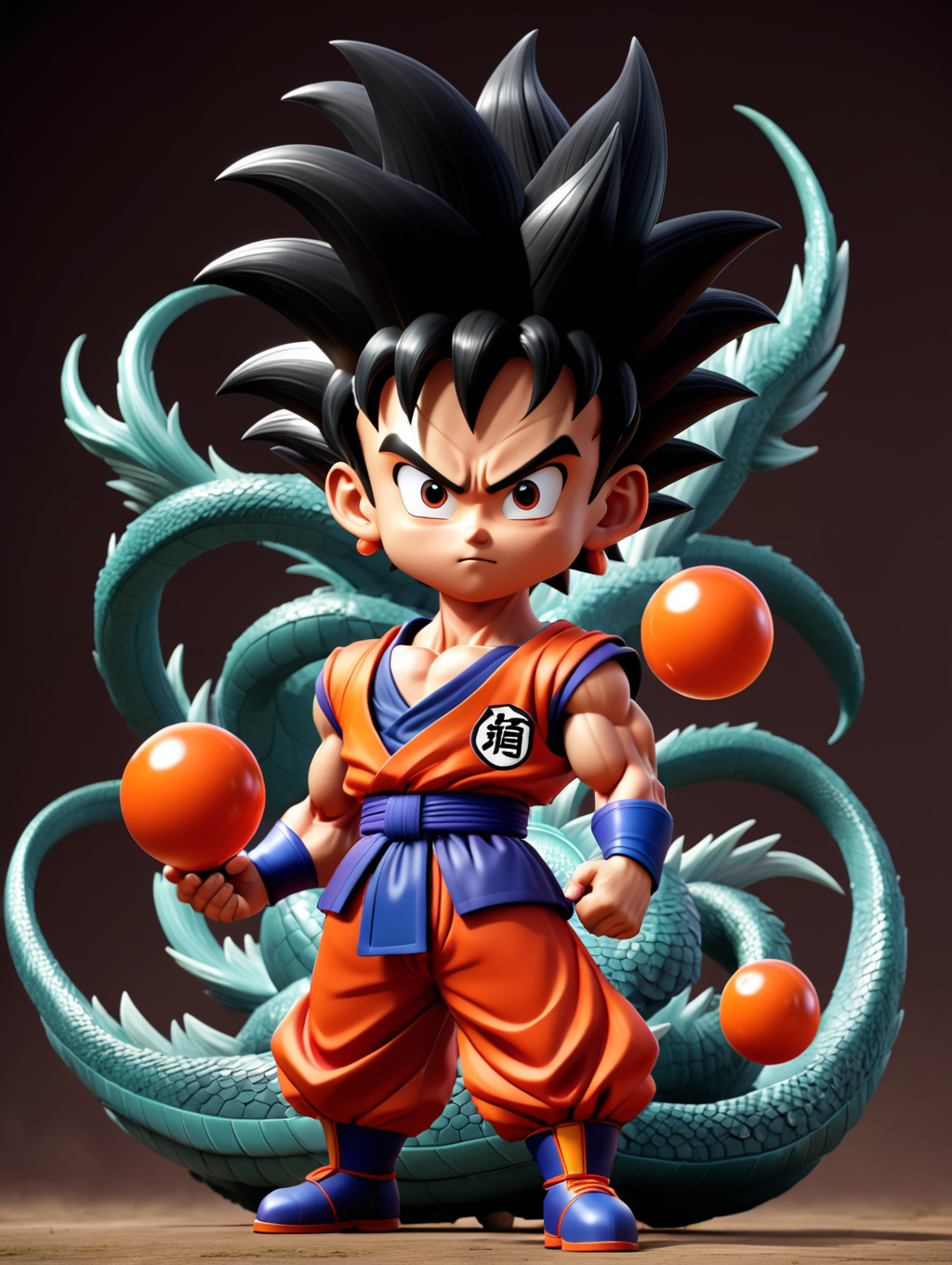 Premium Free ai Images | generate dragon ball characters with powerful ...