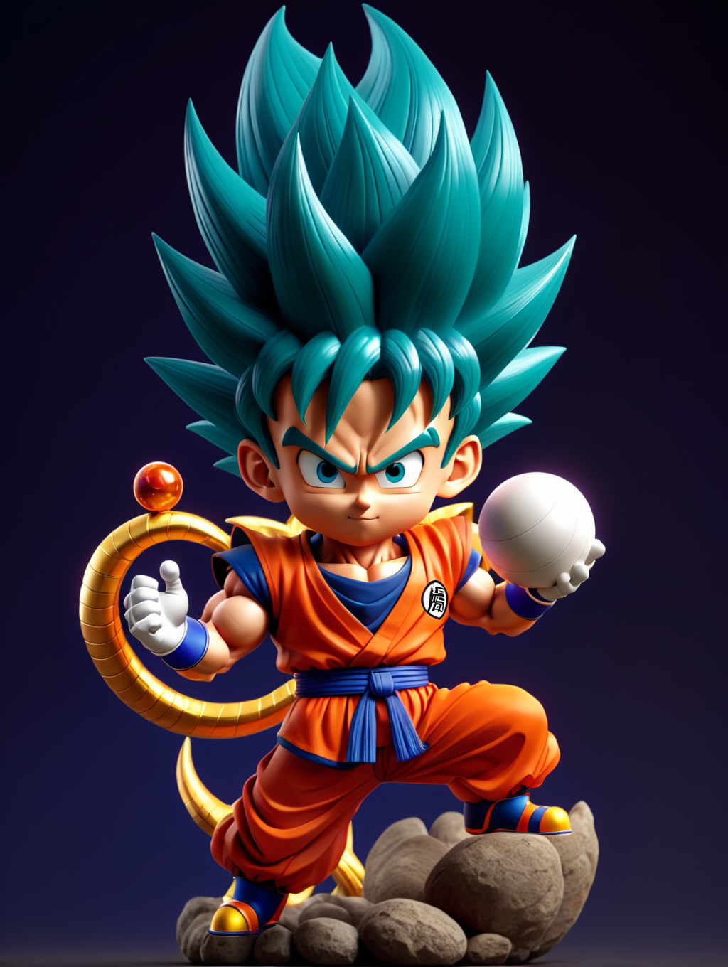 Premium Free ai Images | generate dragon ball characters with powerful ...