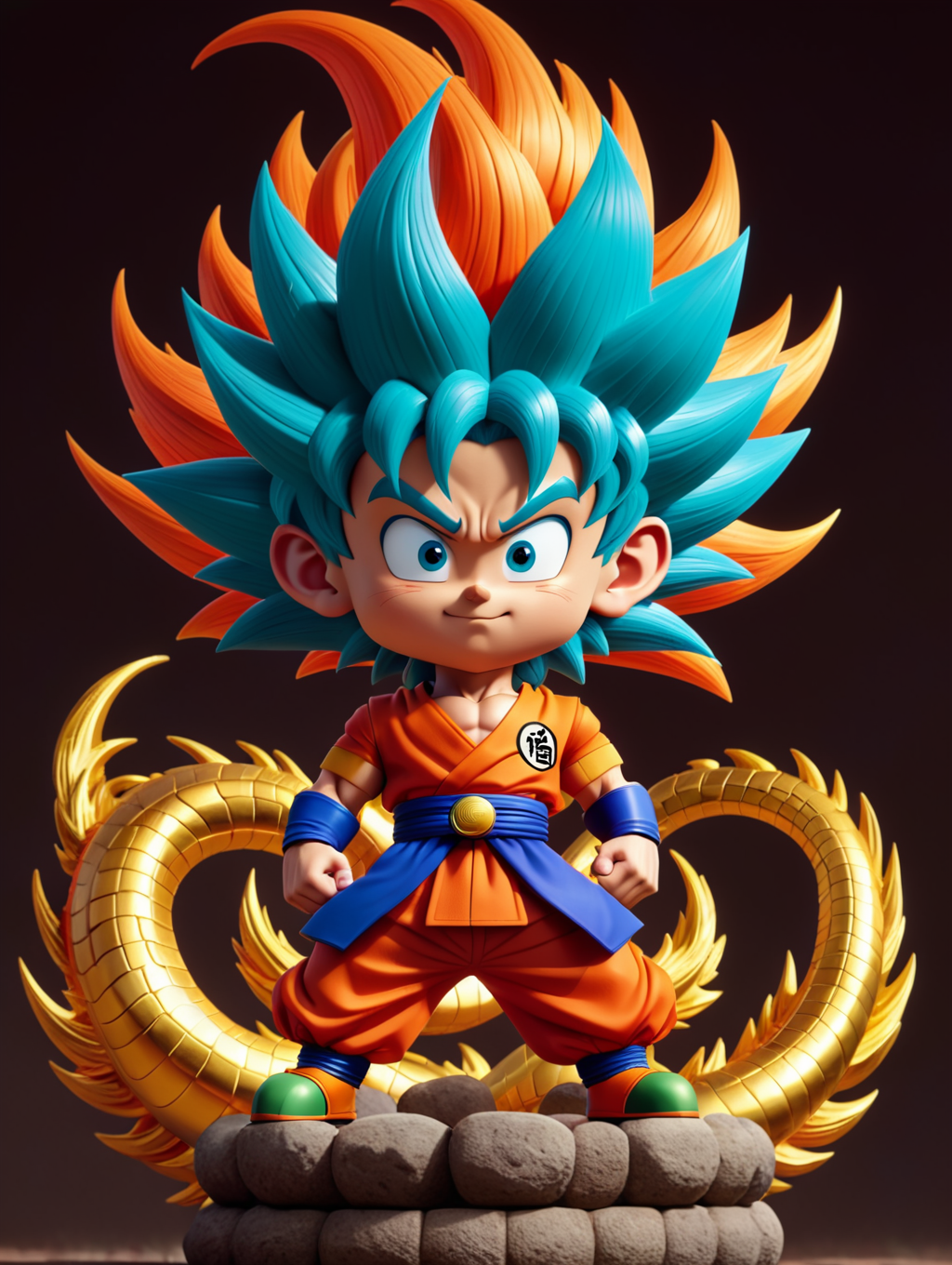 Premium Free ai Images | generate dragon ball characters with powerful ...