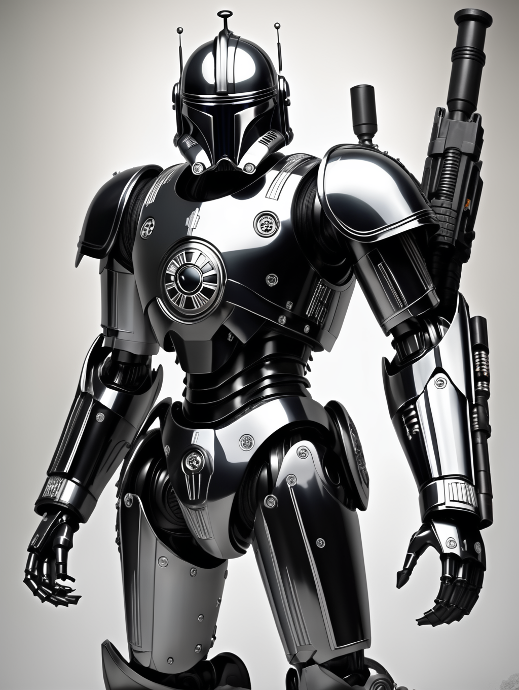 Premium Free ai Images | commando droid star wars full body battle pose ...