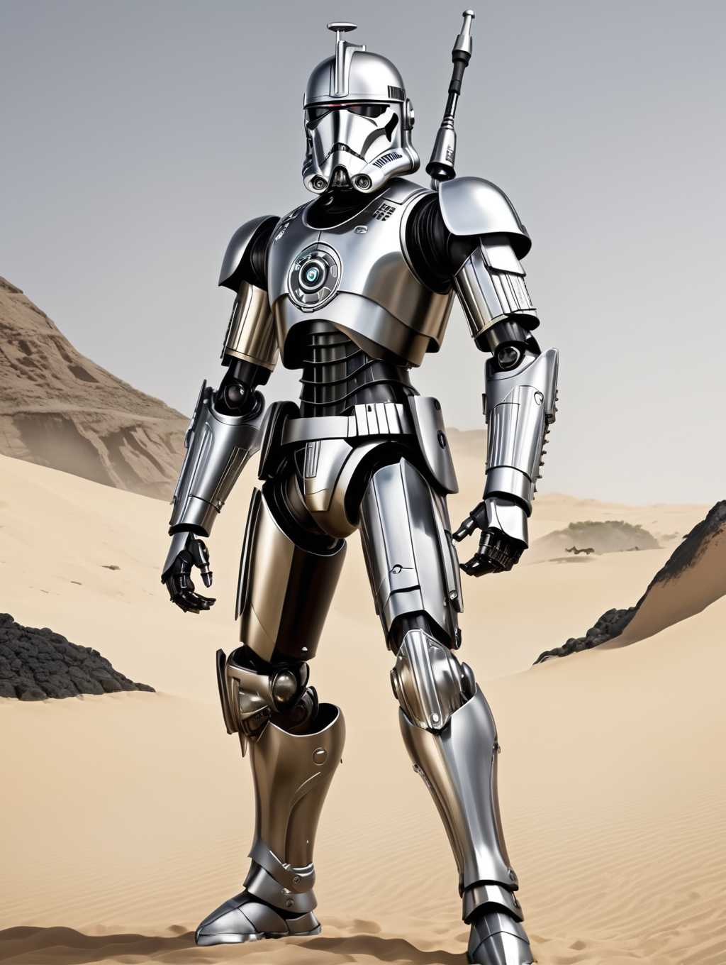 Premium Free ai Images | commando droid star wars full body battle pose ...