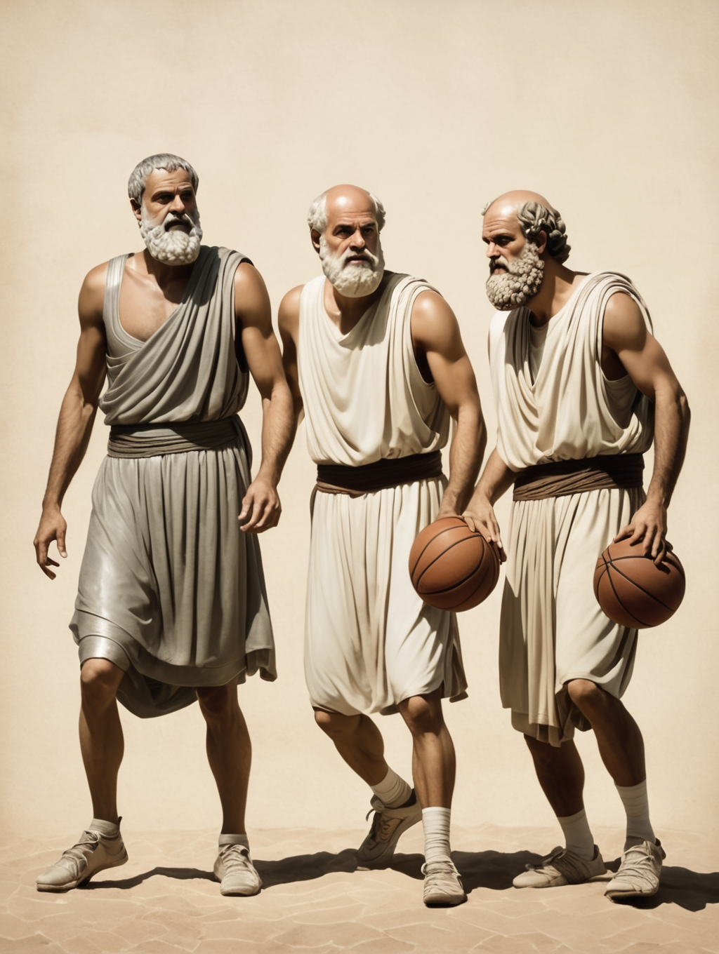 Premium Free ai Images | plato aristotle and socrates playing ...