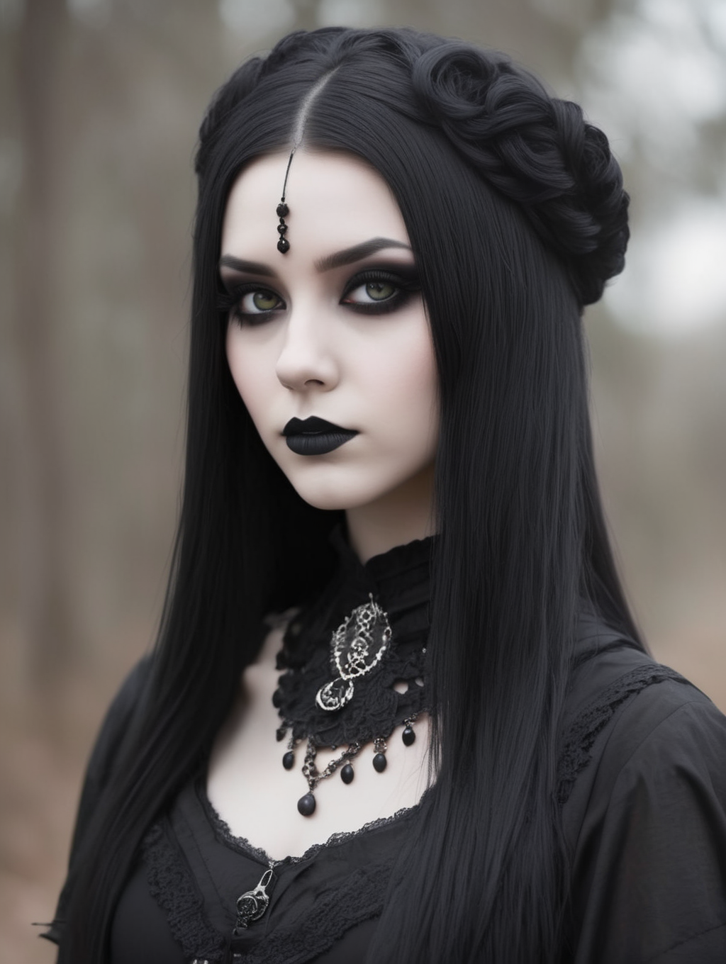 Premium Free ai Images | beautiful goth girl