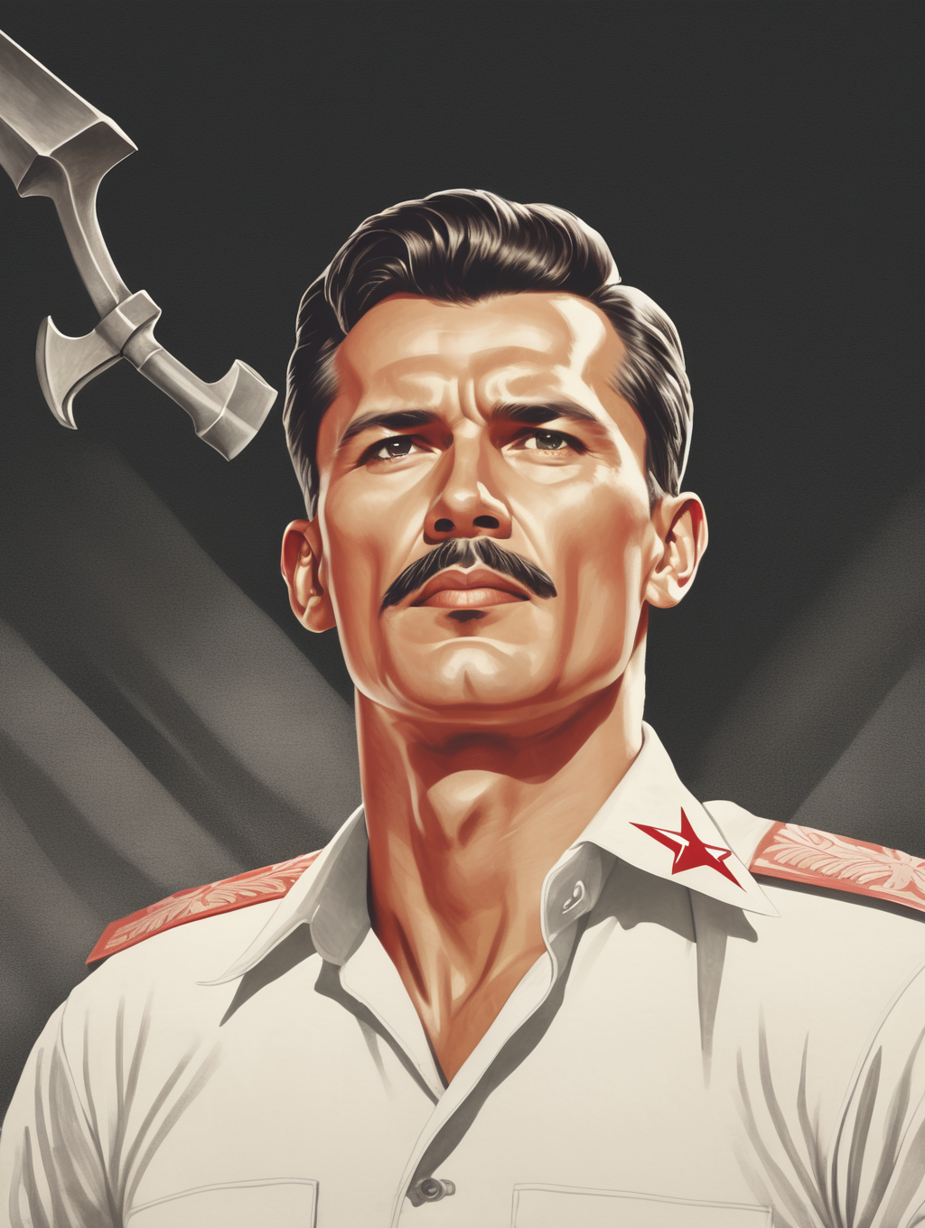 Premium Free ai Images | soviet propaganda poster drawing