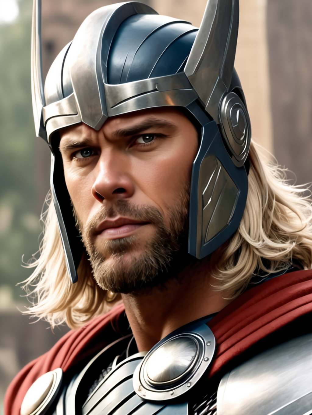 Premium Free ai Images | thor cel shading style portrait