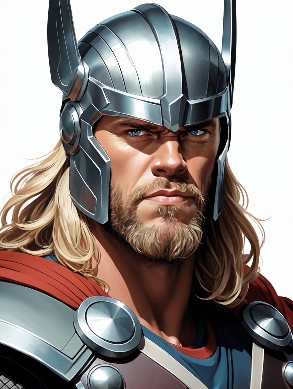 Premium Free ai Images | thor cel shading style portrait