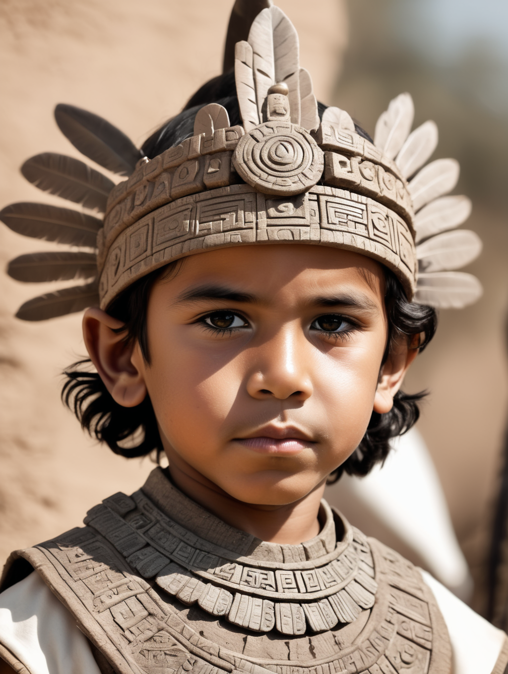 Premium Free ai Images | young aztec prince
