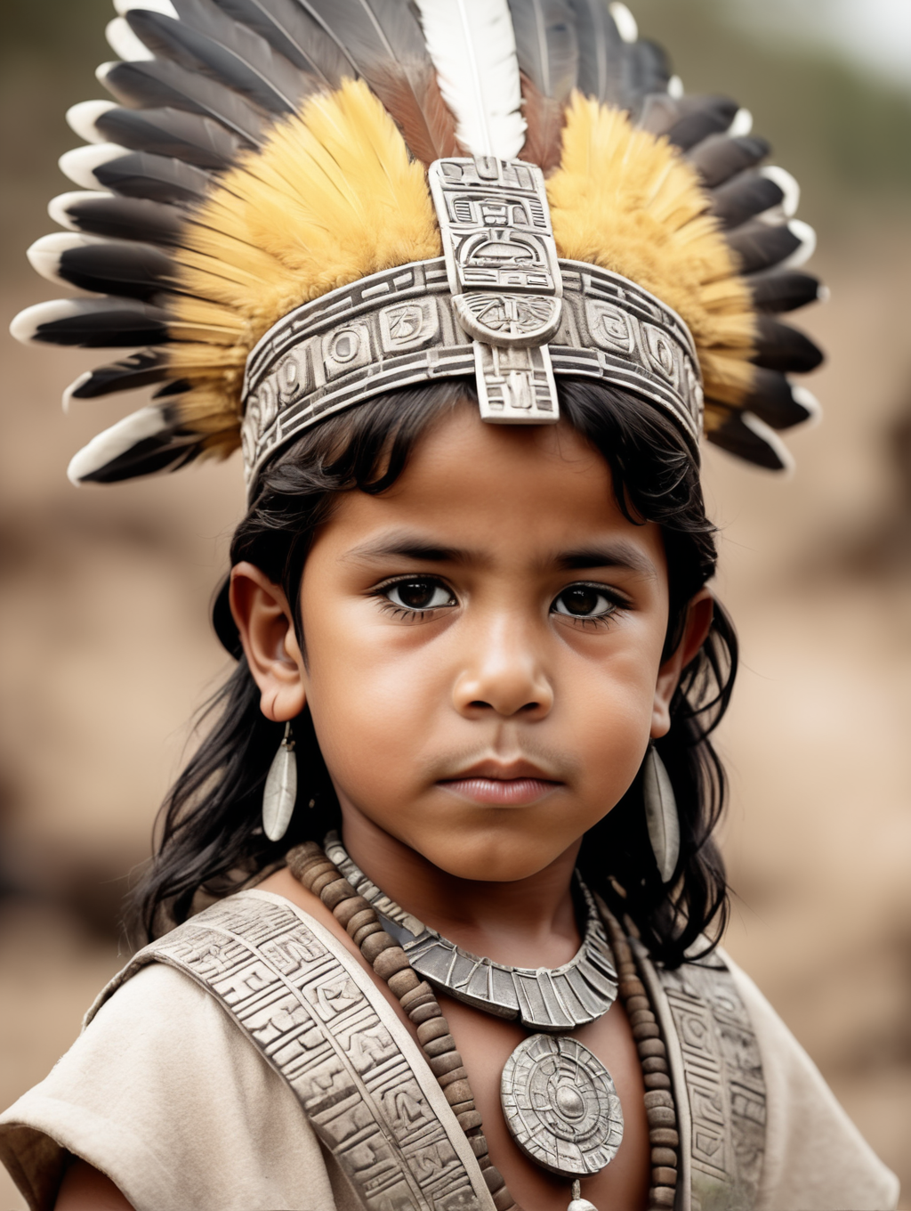 Premium Free ai Images | young aztec prince