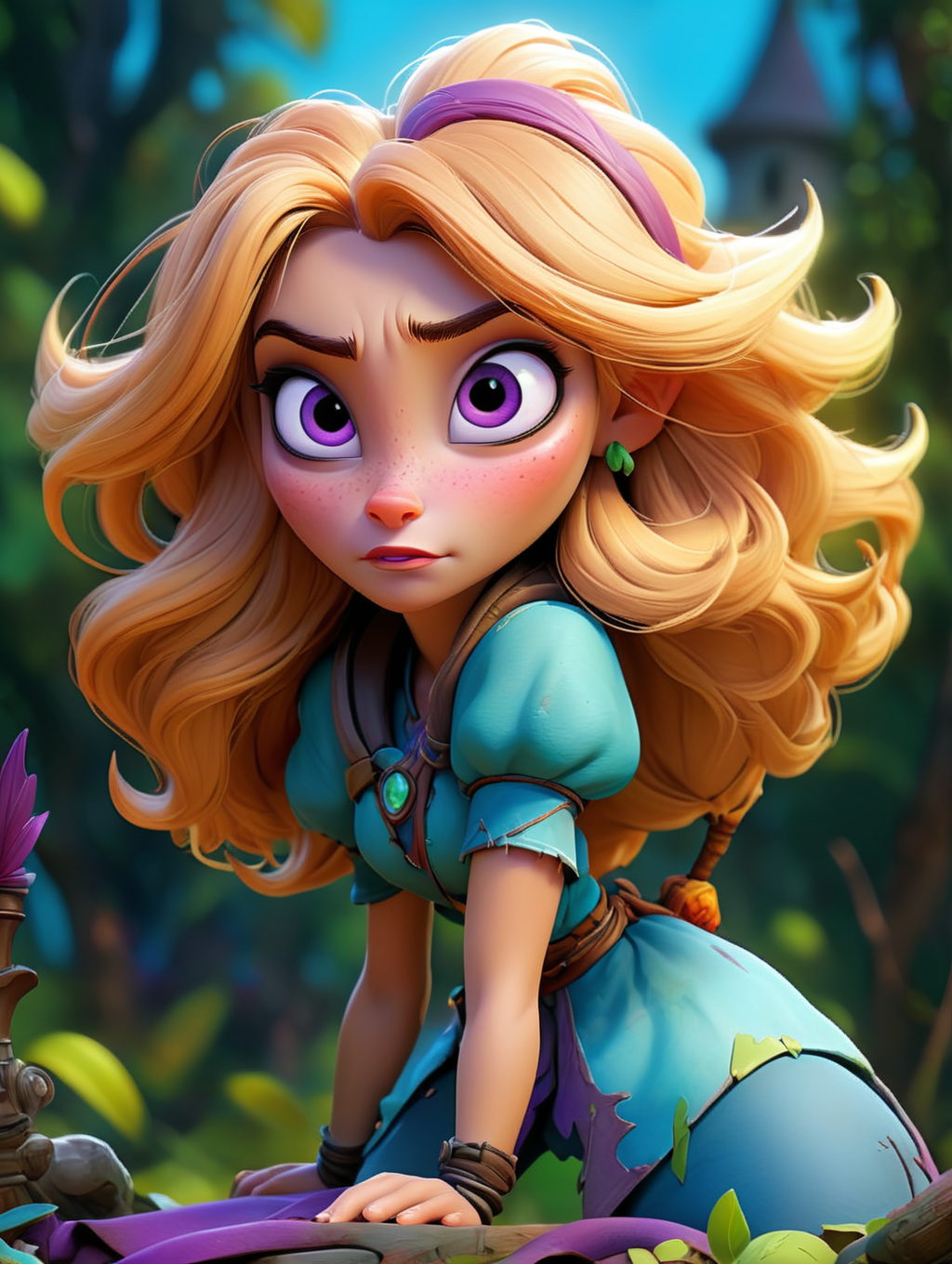 Premium Free ai Images | portrait of sylvanas windrunner vivid colors ...