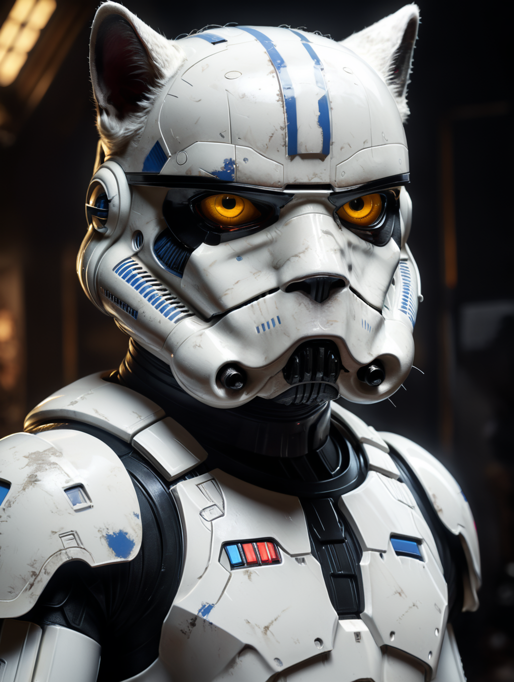 Premium Free ai Images | stormtrooper cat