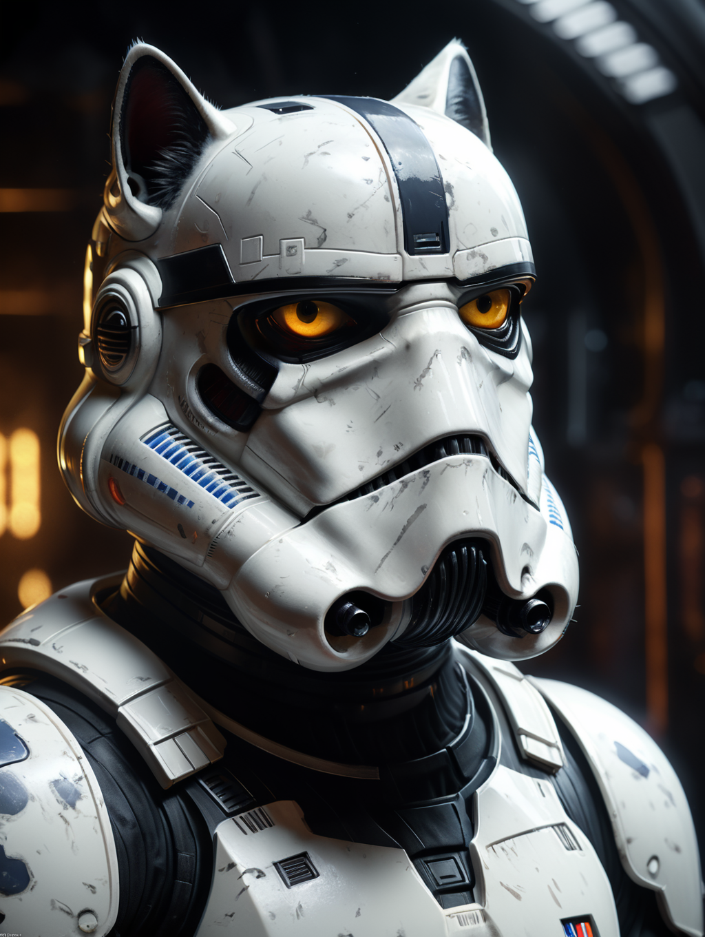 Premium Free ai Images | stormtrooper cat