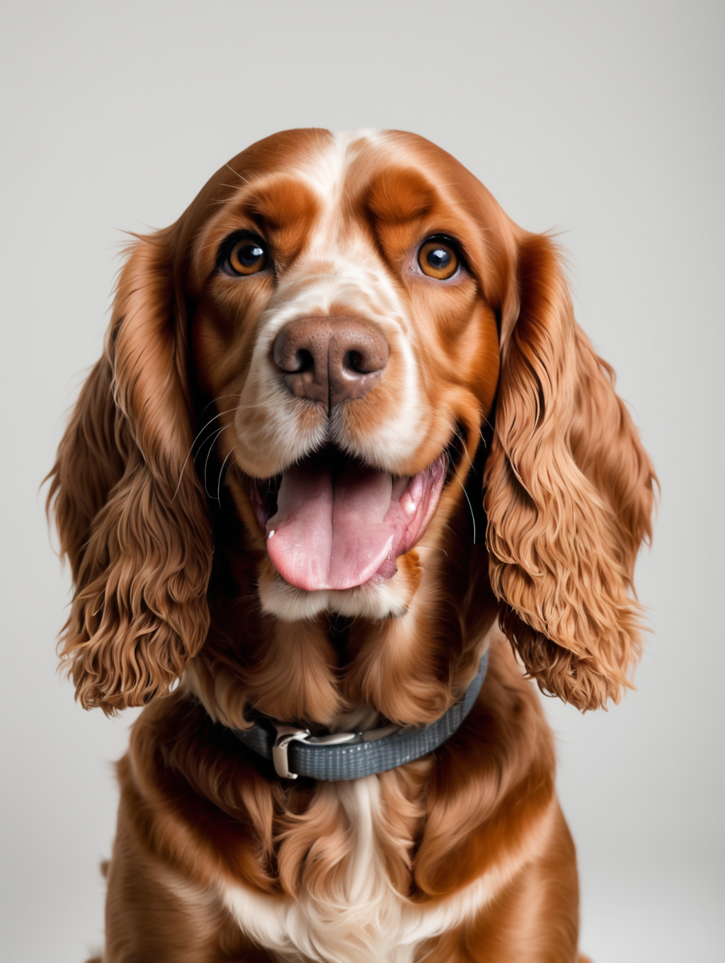 Premium Free ai Images | cocker spaniel smiling sitting front camera ...