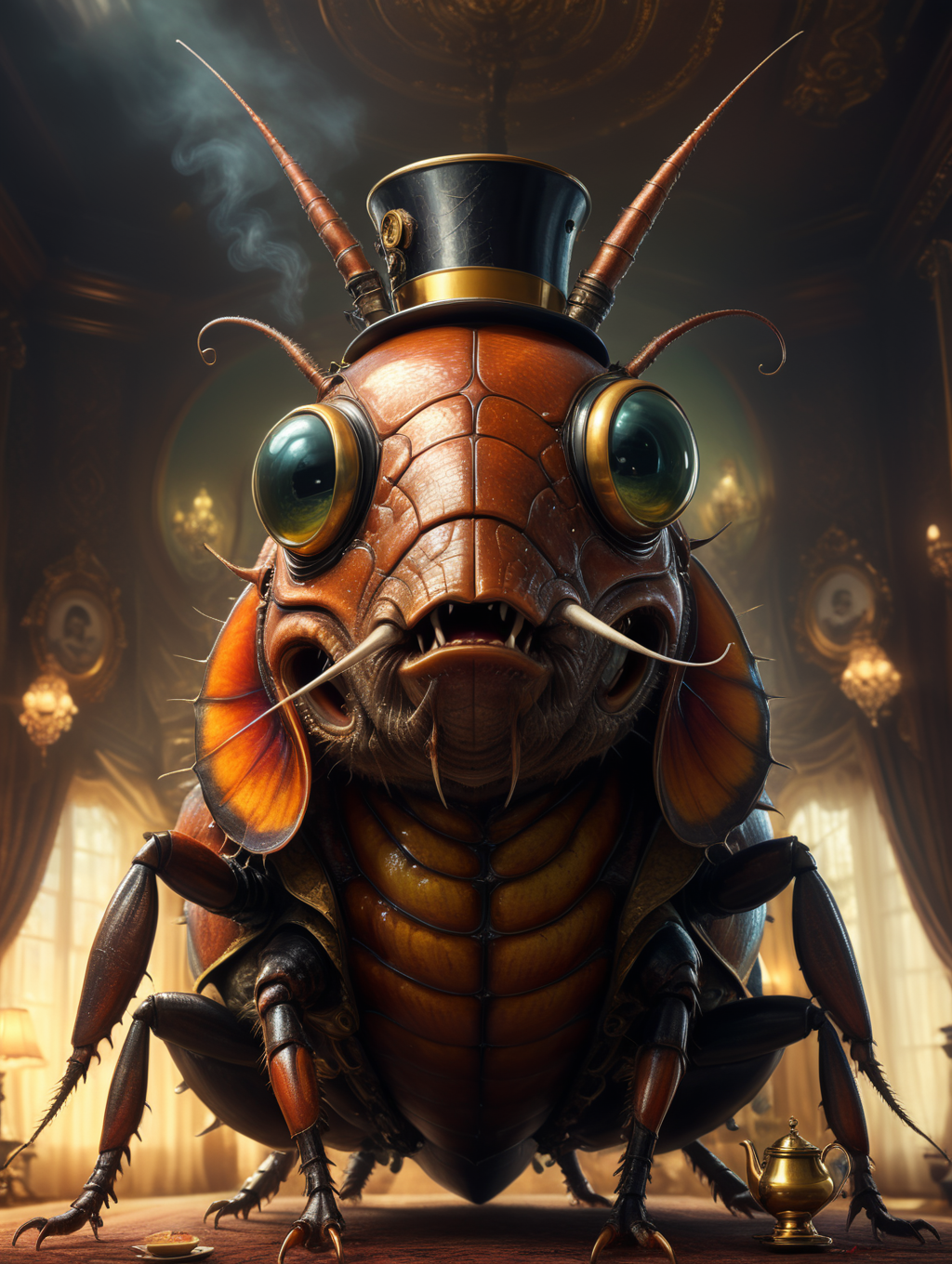 Premium Free ai Images | very weird cockroach