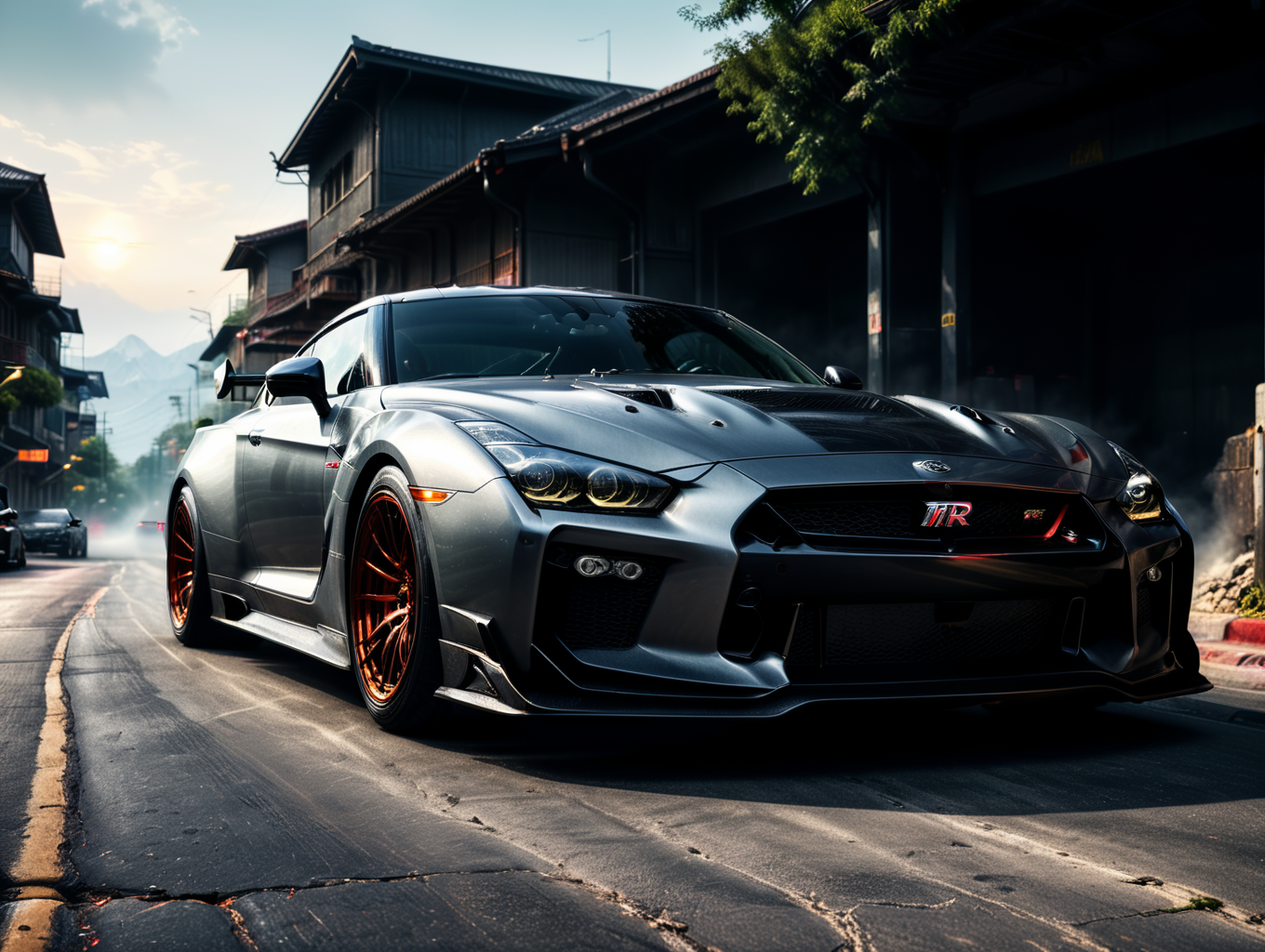 Premium Free ai Images | super cool gtr modified car