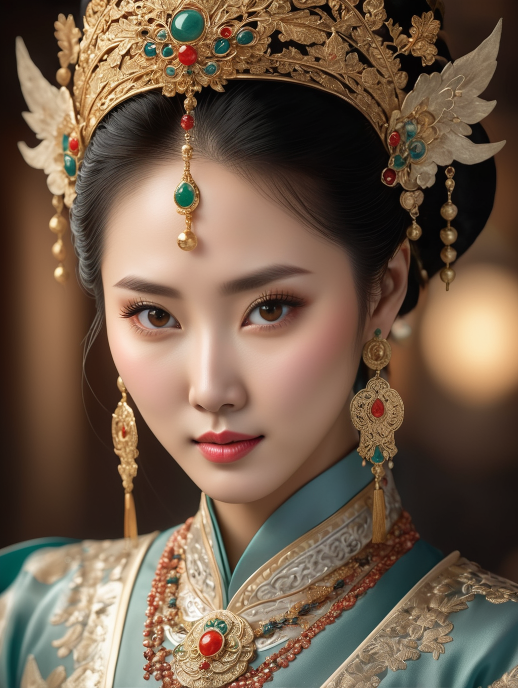 Premium Free ai Images | stunning chinese female exudes elegance in ...