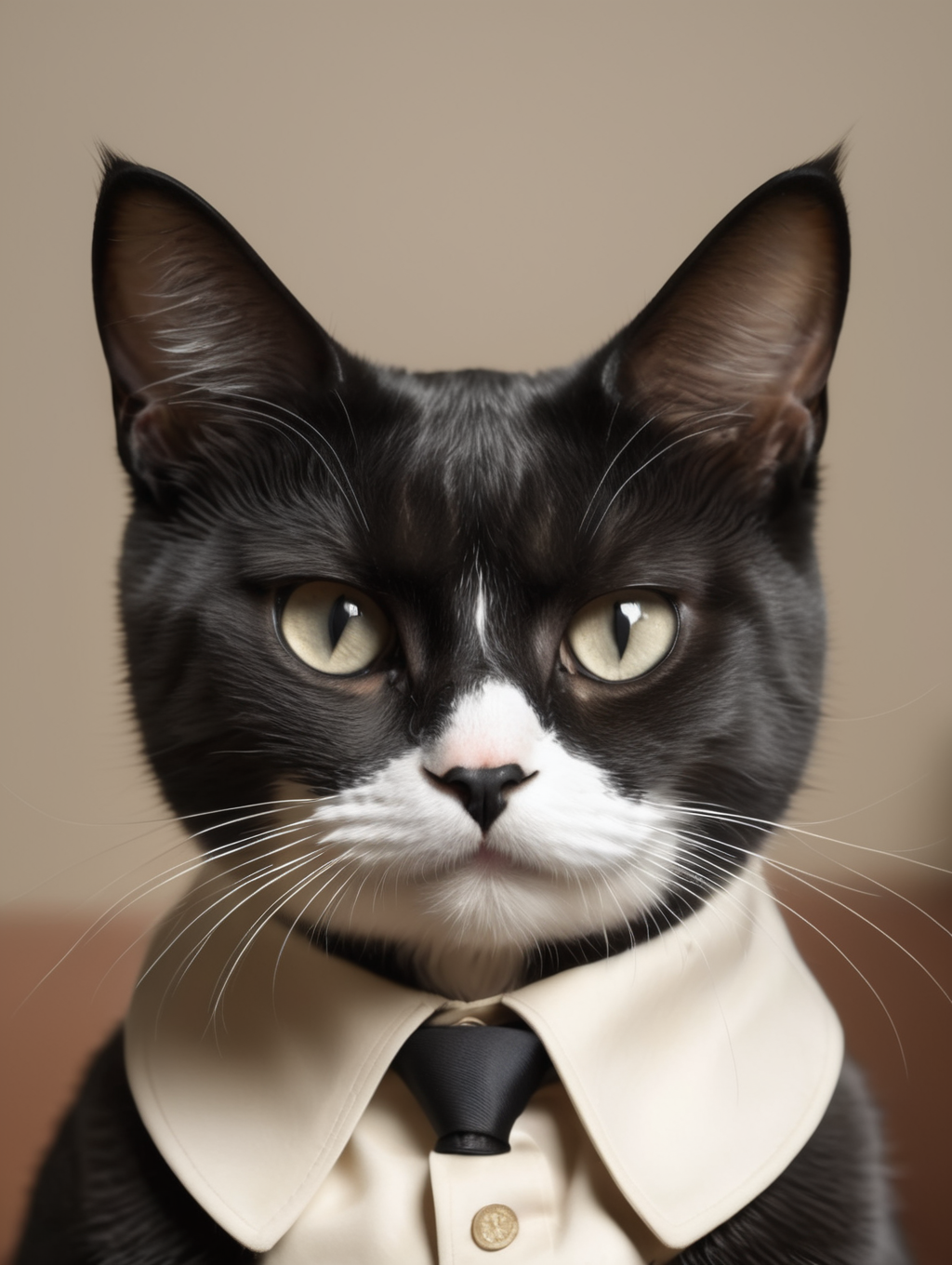 Premium Free ai Images | make picture of cat that looks like hitler