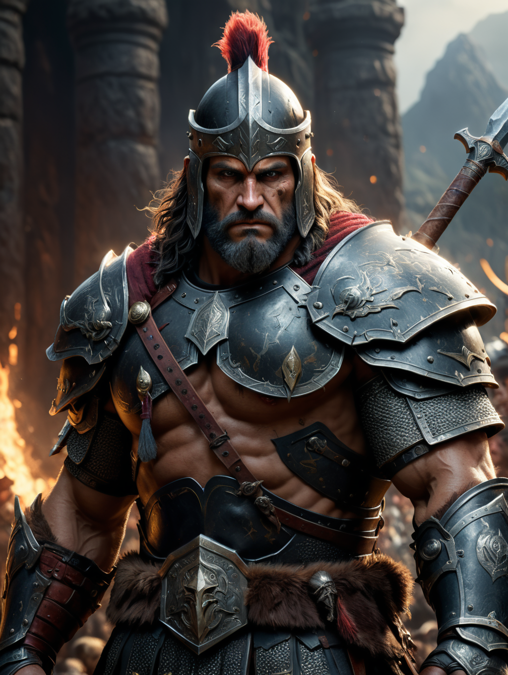 Premium Free ai Images | jared petit the one above man knightly ...