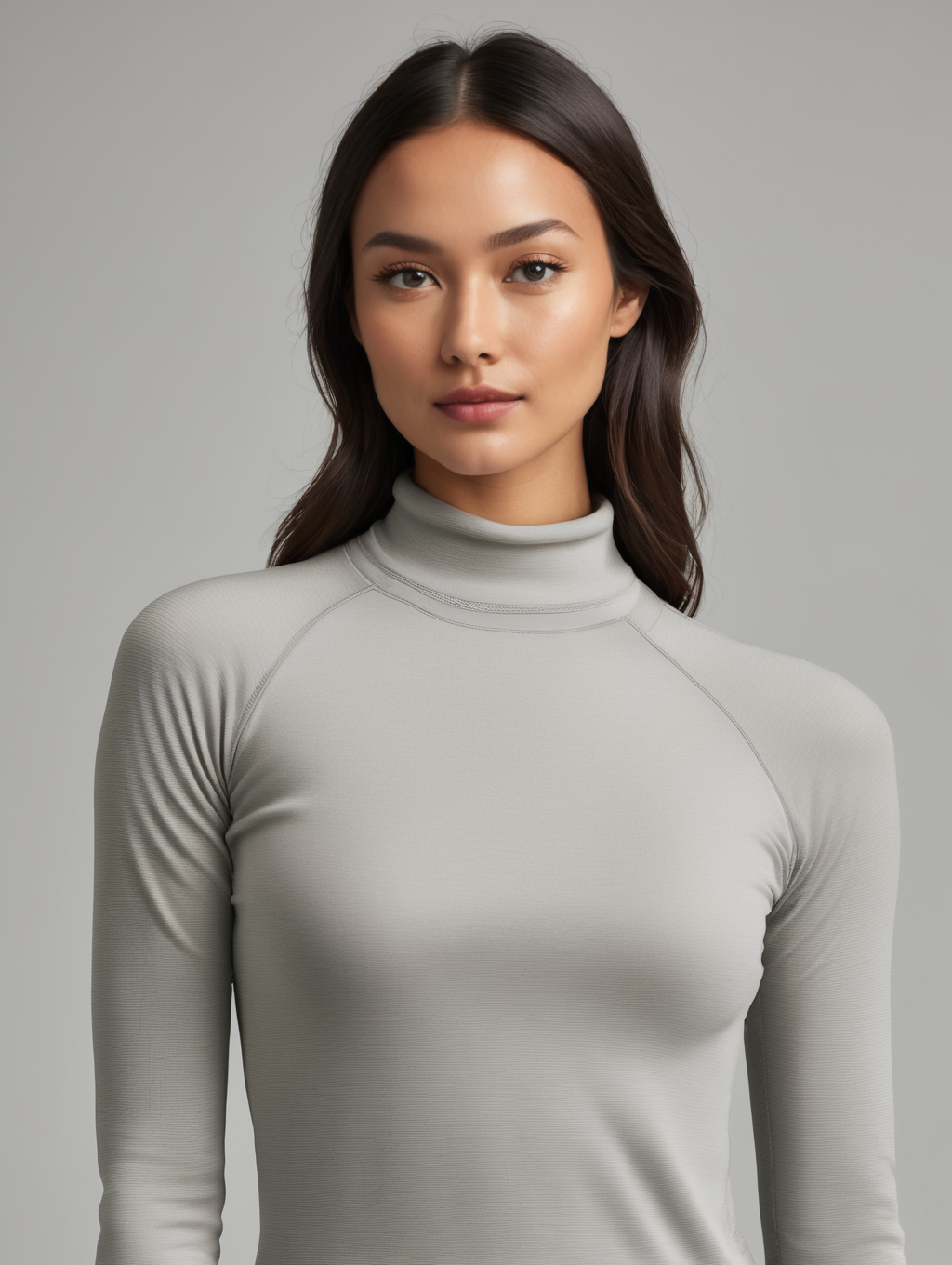 Premium Free ai Images | female model wearing thermal knit base layer ...