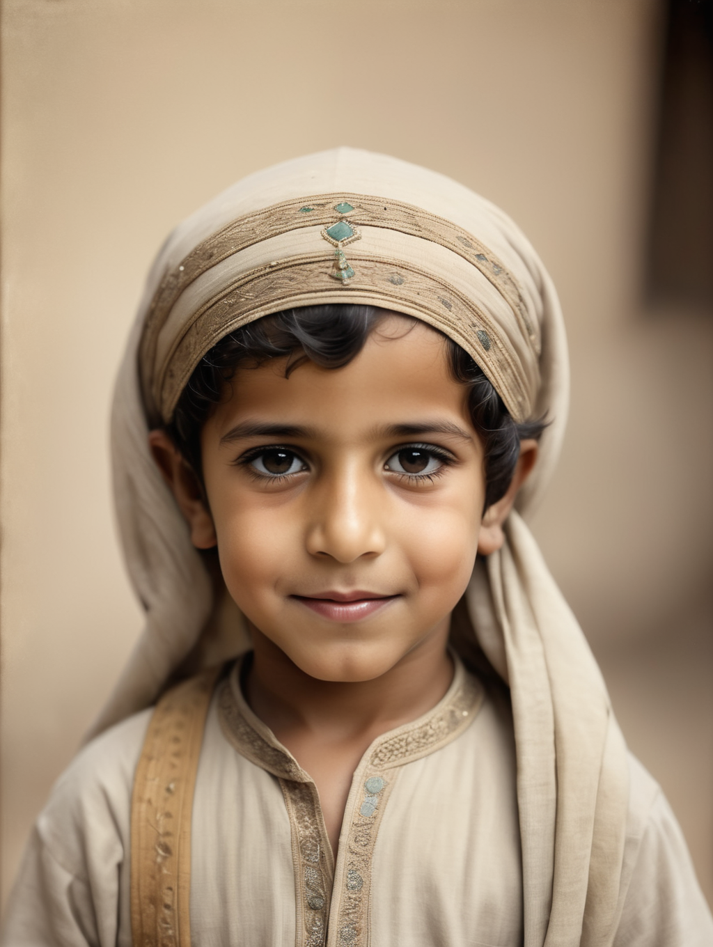 Premium Free ai Images | little arab child in