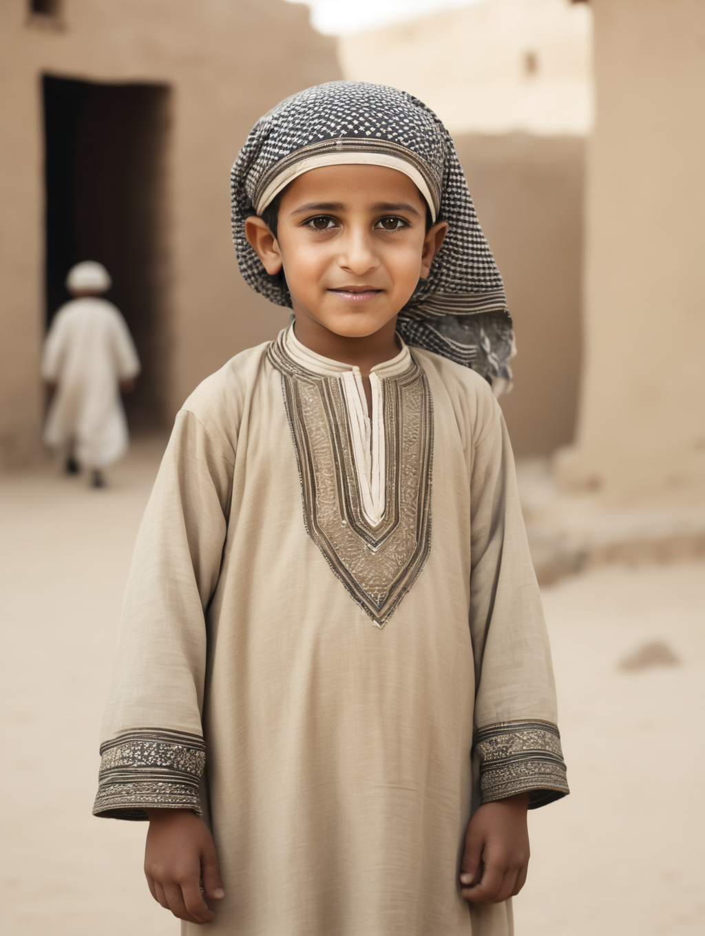 Premium Free ai Images | little arab child in