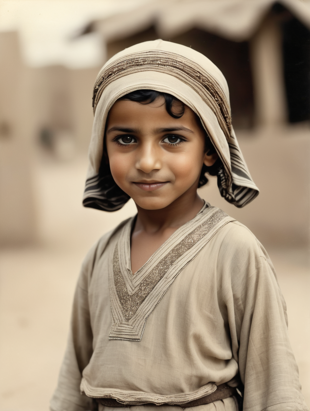 Premium Free ai Images | little arab child in