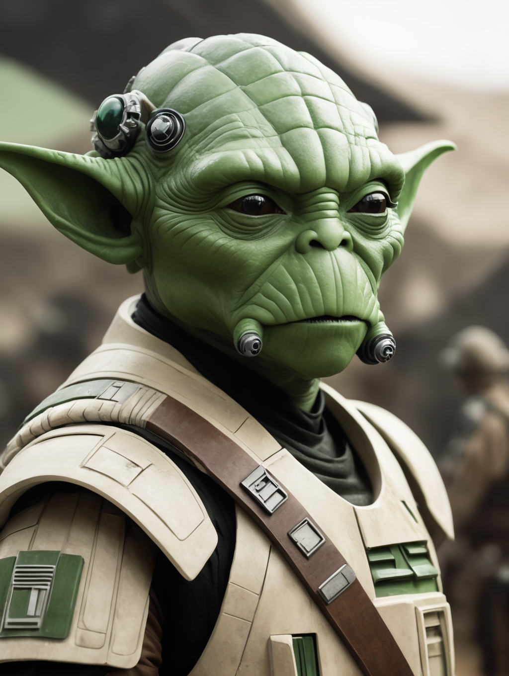 Premium Free ai Images | green nautolan starwars character