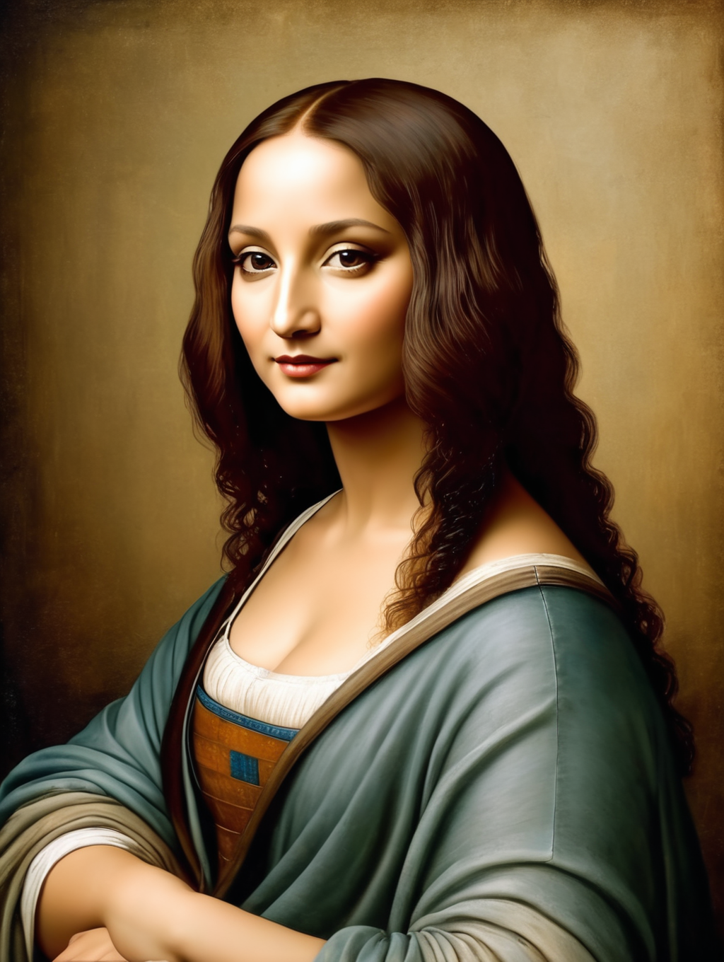 Premium Free ai Images | make monalisa paint by leonardo davinci turn ...
