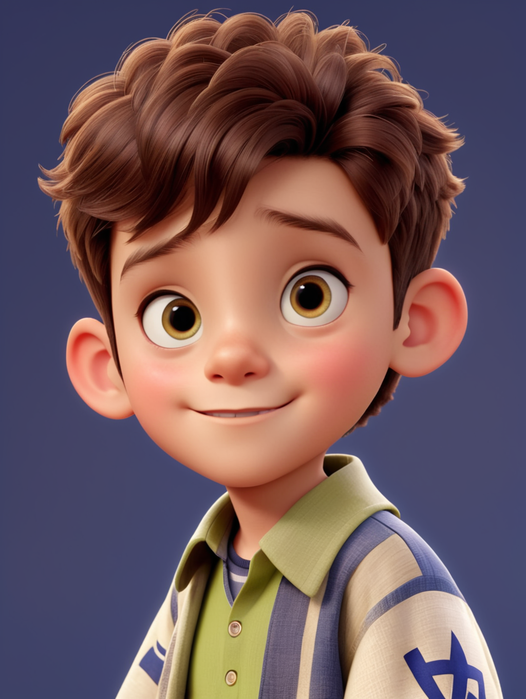 Premium Free ai Images | seven year old jewish boy with transparent ...