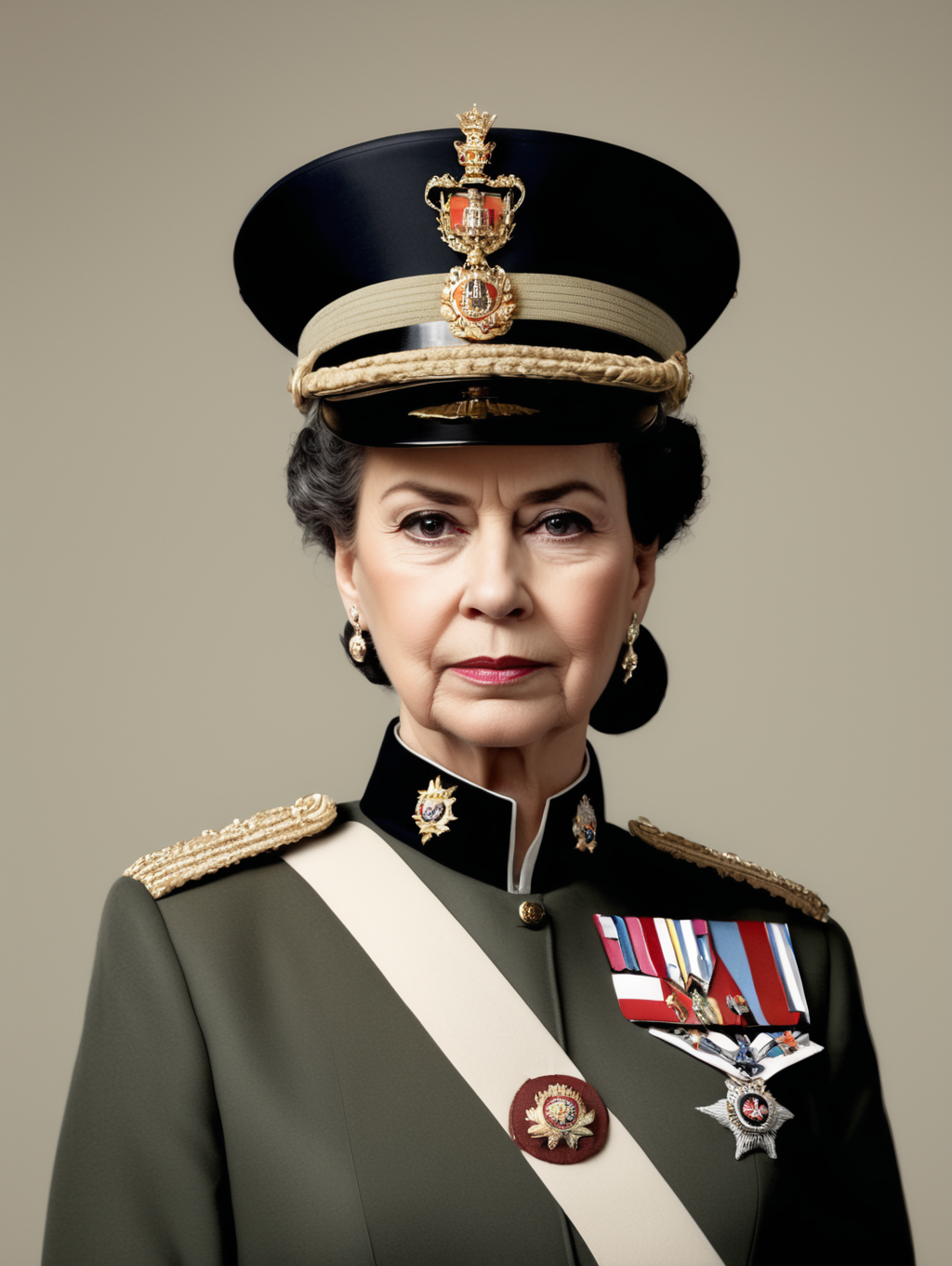 Premium Free ai Images | queen in military uniform