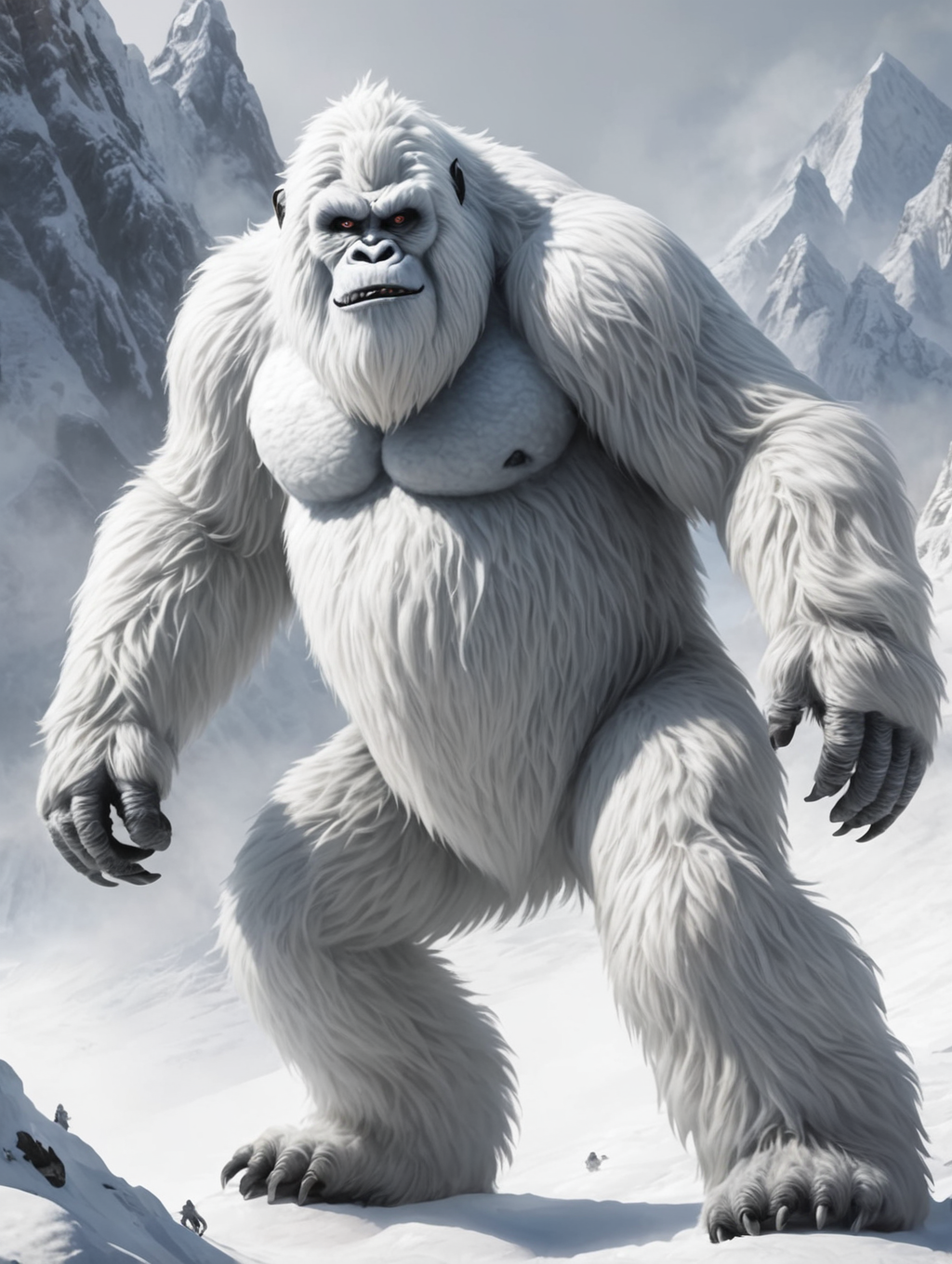 Premium Free ai Images | the yeti also known as the abominable snowman ...