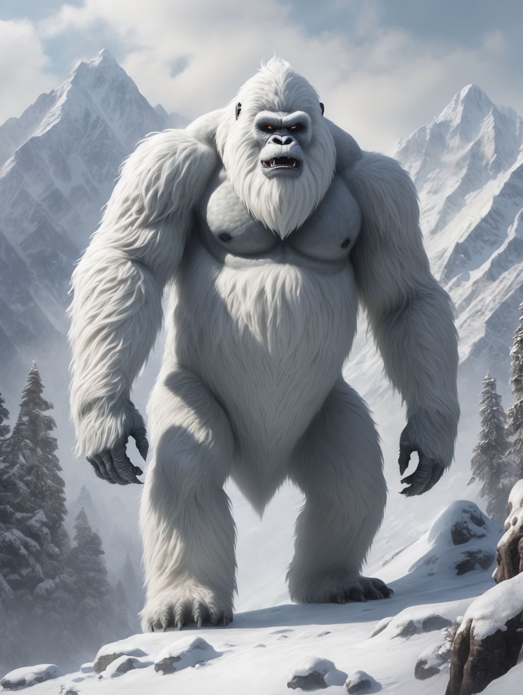 Premium Free ai Images | the yeti also known as the abominable snowman ...