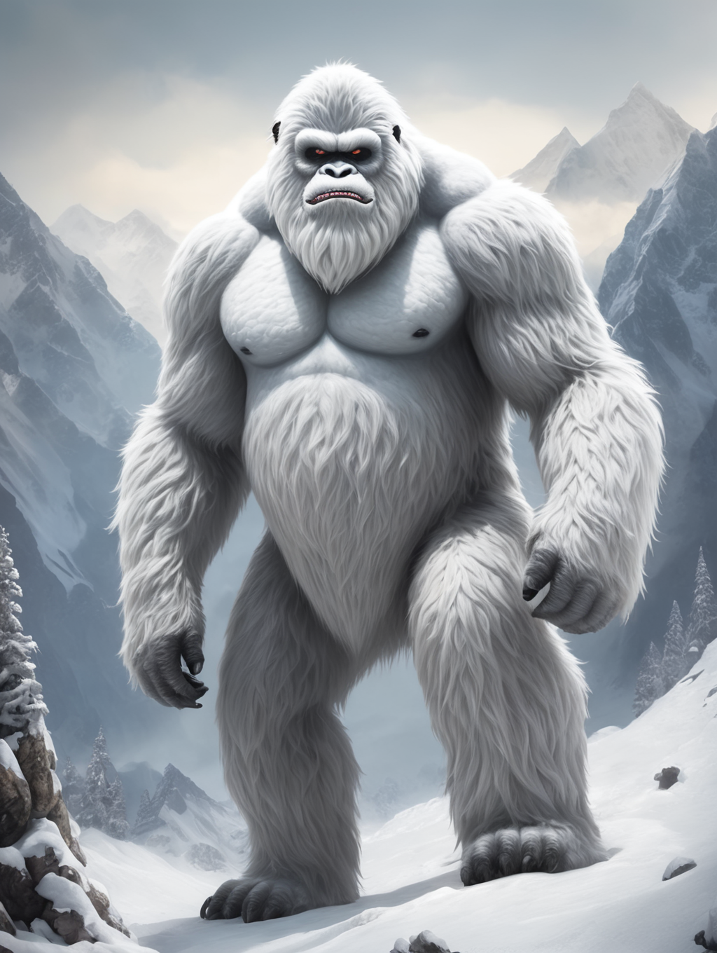 Premium Free ai Images | the yeti also known as the abominable snowman ...