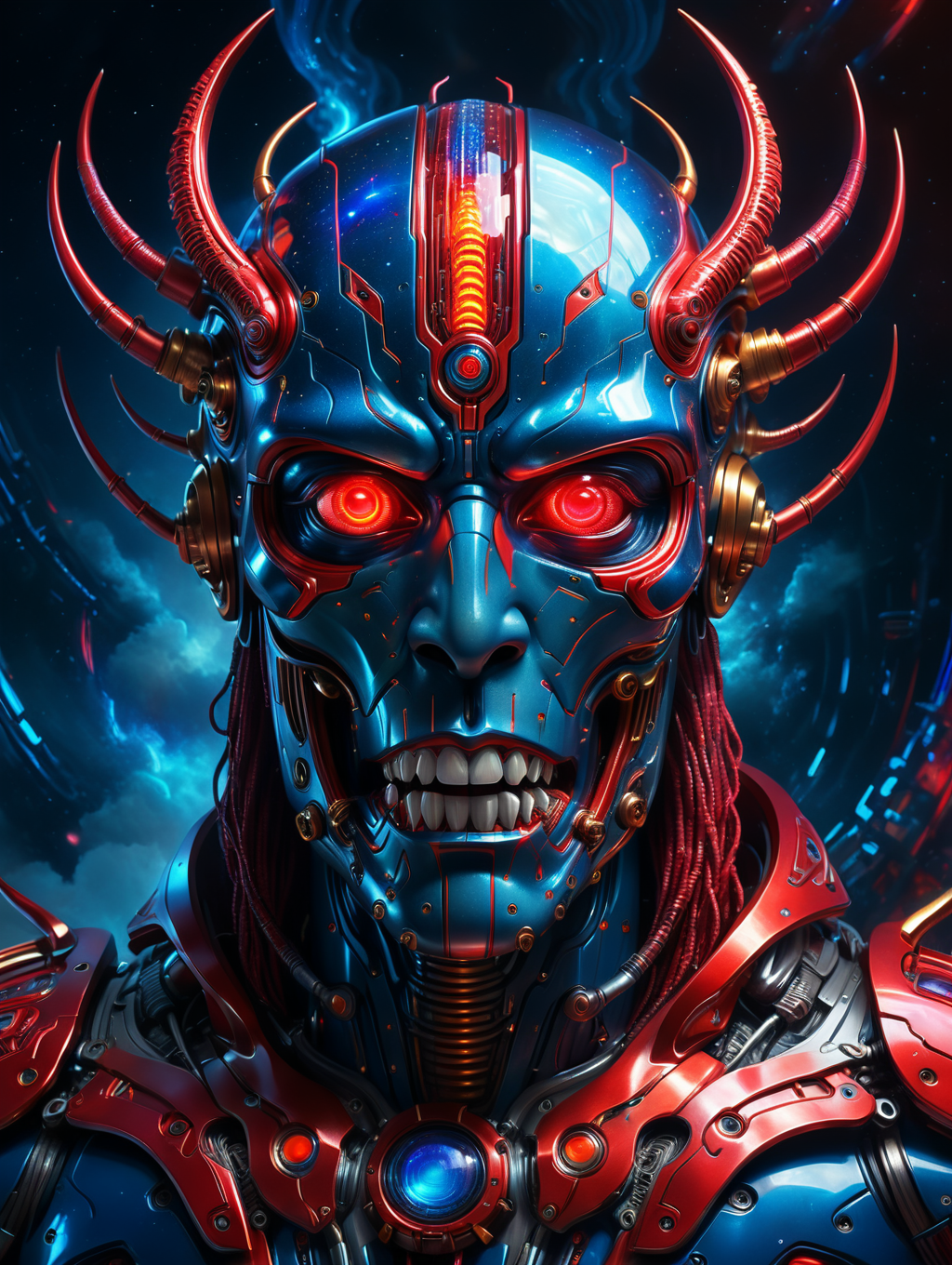 Premium Free ai Images | cyberpunk celestial futuristic cybertronic ...