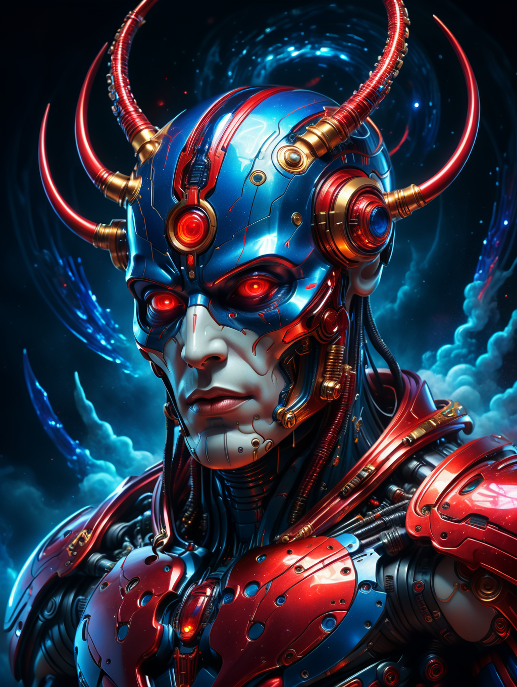 Premium Free ai Images | cyberpunk celestial futuristic cybertronic ...