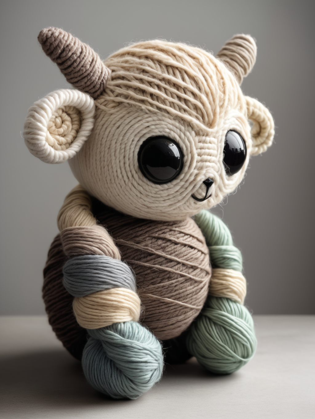 Premium Free ai Images | creature made out of yarn